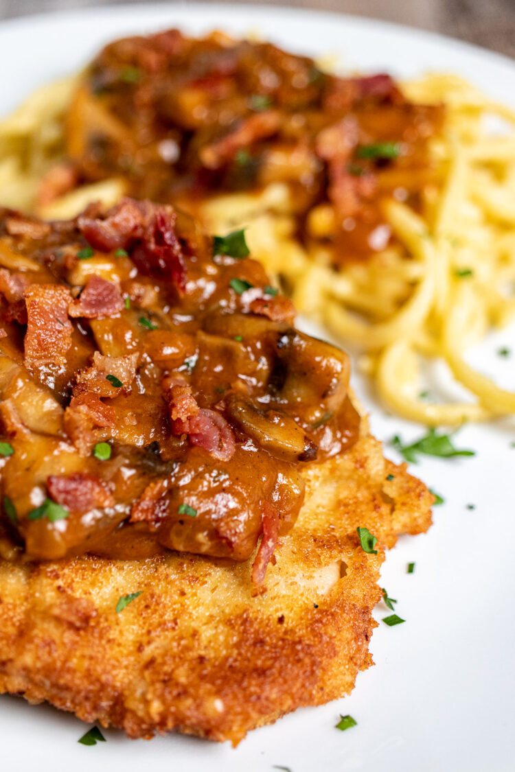 Authentic German Jägerschnitzel - The Night Owl Chef