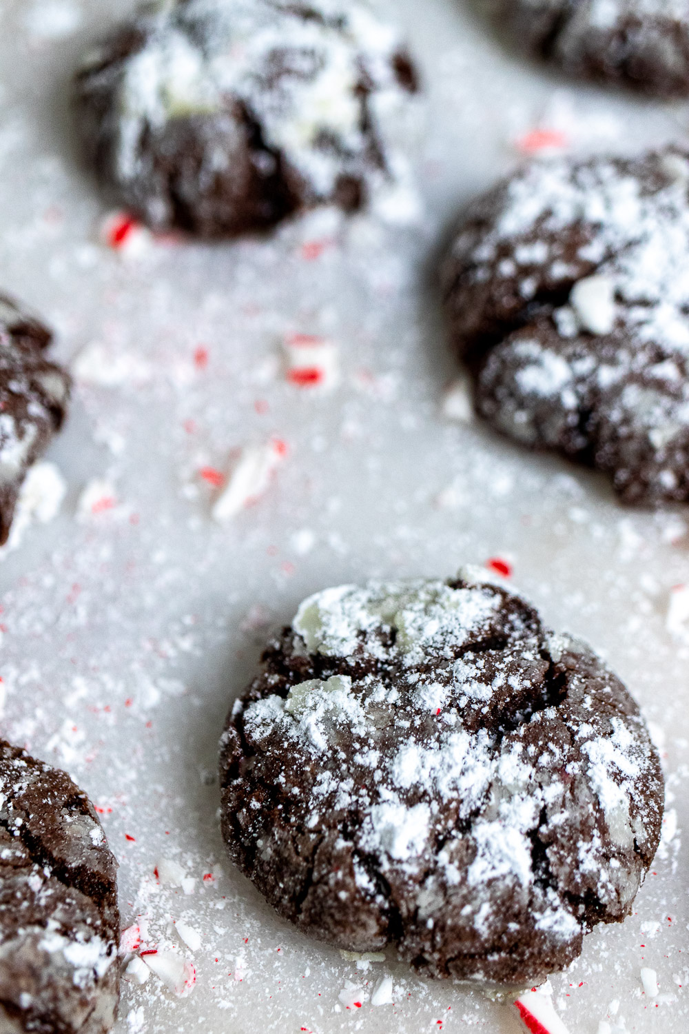 Chocolate Peppermint Crinkle Cookies - The Night Owl Chef