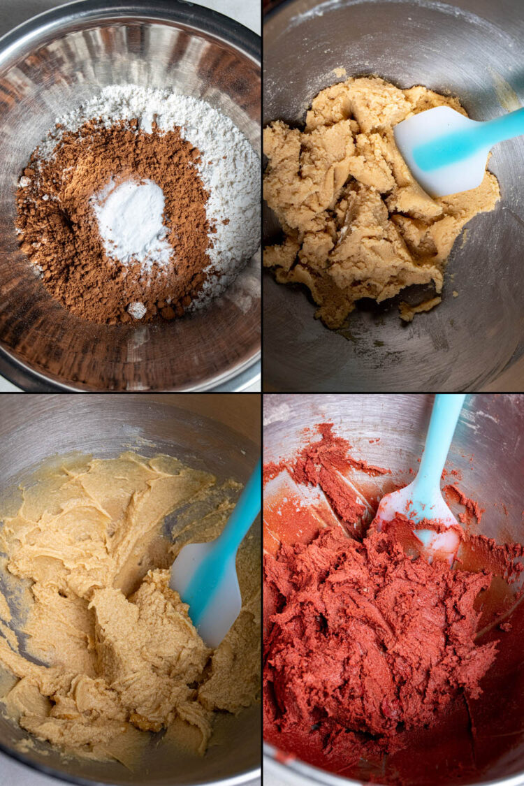 Red Velvet Hot Cocoa Blossom Cookies - The Night Owl Chef