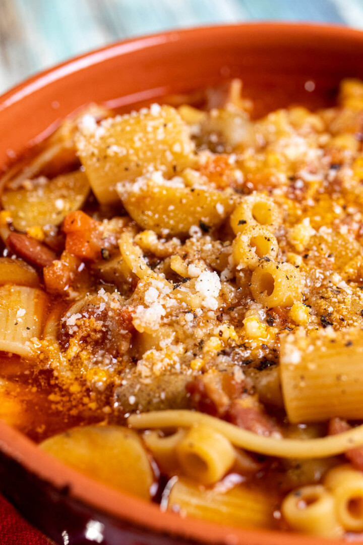 Pasta and Potato Soup (Pasta e Patate) - The Night Owl Chef