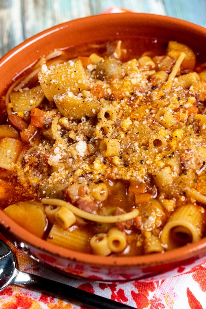 Pasta and Potato Soup (Pasta e Patate) - The Night Owl Chef