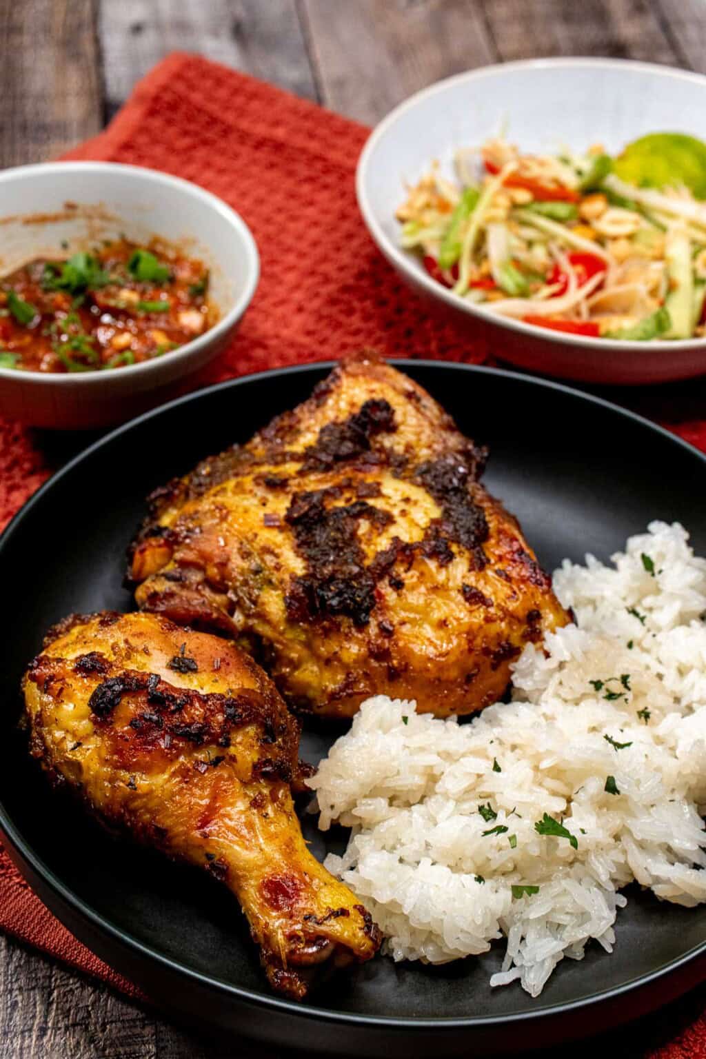 Thai Grilled Chicken (Gai Yang) - The Night Owl Chef