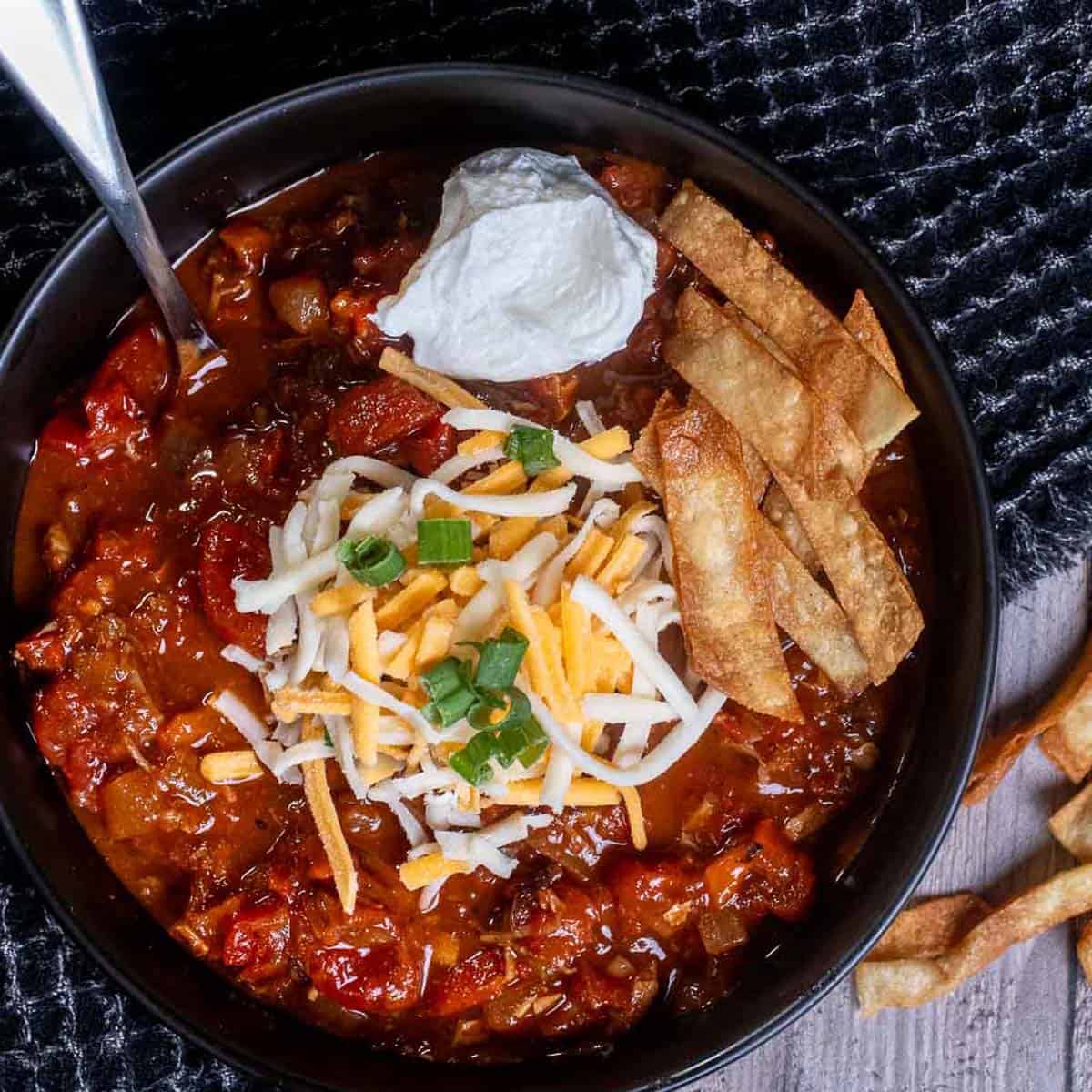 (Leftover) Turkey Chili - The Night Owl Chef