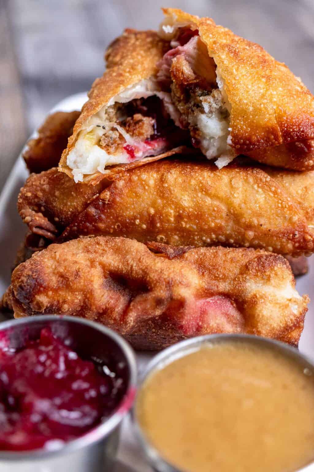 Thanksgiving Leftover Egg Rolls - The Night Owl Chef